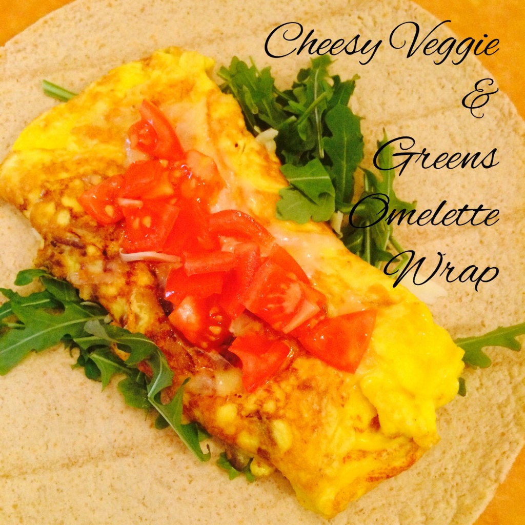 Cheesy Veggie & Greens Omelette Wrap {Recipe Redux} | Simple Cravings ...